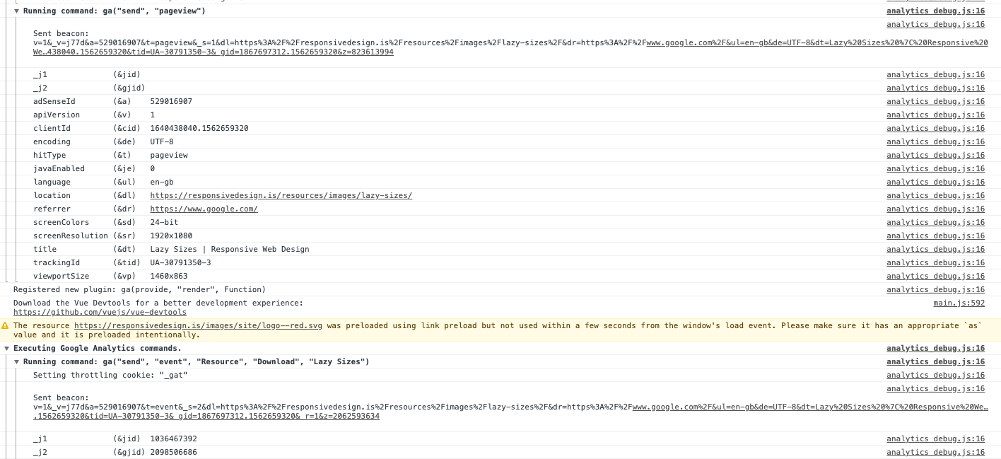 Debugging Google Analytics for Event Tracking - Responsive Web Design